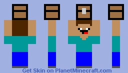 steve skin holding a chest Minecraft Skin
