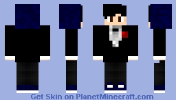 Blue Skin w/Tuxedo Minecraft Skin