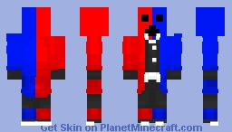 blue and red Minecraft Skin