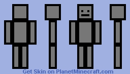 grey and black outline Minecraft Skin