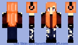 Girl with ripped jeans. Minecraft Skin