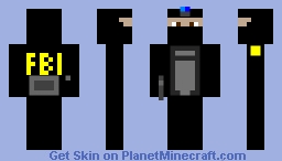 FBI Agent 2 (Gun In Forehand) Minecraft Skin