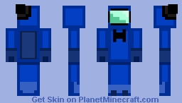 mr blue with top hat and bow tie Minecraft Skin