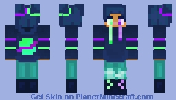 Neon Saturn Minecraft Skin