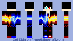 Water and Fire Boy Minecraft Skin