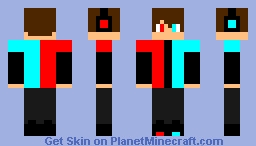 red e blue gamer (gamer pack) Minecraft Skin