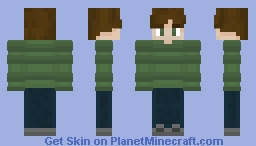green sweater. Minecraft Skin