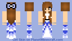 girl dress blue Minecraft Skin