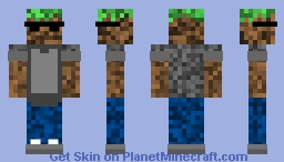 Dirt block w/ Shades Minecraft Skin