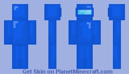 Blue crewmate Minecraft Skin