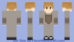 Brown Hair with Gray Jacket Minecraft Skin
