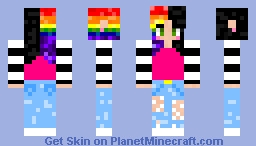 Rainbow alt girl Minecraft Skin
