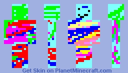 Rainbow mess Minecraft Skin