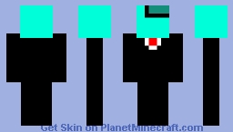 Cyan Crewmate In Suit Minecraft Skin