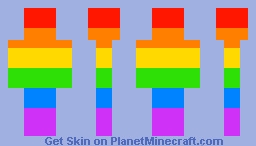 Making LGBTQ+ skins PT.2 bc i'm bored (Gay flag) Minecraft Skin