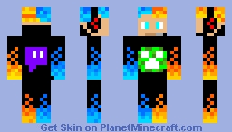 Fire ice gamer Minecraft Skin