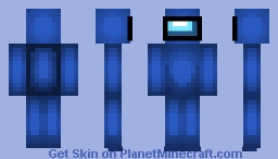 Blue Among Us Minecraft Skin