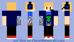 Gamer with robotic arm Minecraft Skin