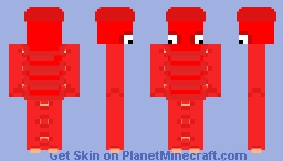 Red deep sea squid Minecraft Skin