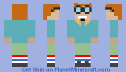 Nerd with big glasses Minecraft Skin