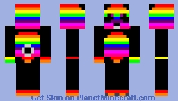 Panda (rainbow) Minecraft Skin
