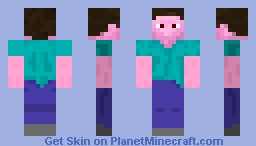 Steve as a Pink Abomination Minecraft Skin