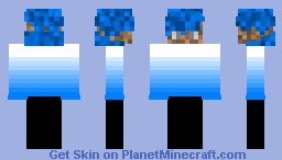 blue into white fade Minecraft Skin