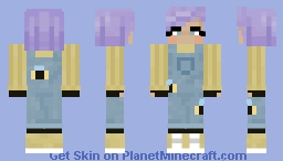 Bee girl with purple hair Minecraft Skin