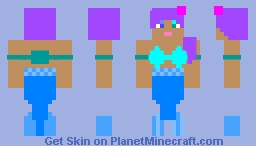 Blue Mermaid Minecraft Skin