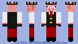 pig in a crown Minecraft Skin