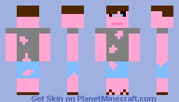 Human with holes in clothes Minecraft Skin