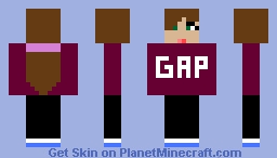 maroon GAP Minecraft Skin