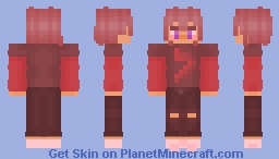 Red Messy Hair E-boy Minecraft Skin