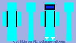 Light blue crewmate Minecraft Skin
