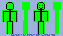 Green Stickman Minecraft Skin