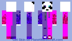 Panda (pink and purple) Minecraft Skin