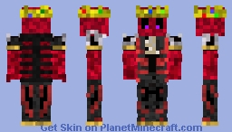 Red Skeleton KIng Minecraft Skin