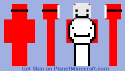 Red Dream with removeabel mask Minecraft Skin