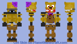 withered fredbear Minecraft Skin