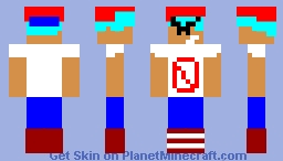 BoyFriend From FNF Minecraft Skin