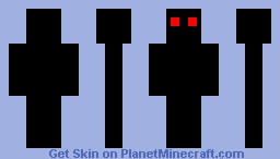 Full black with red eyes Minecraft Skin