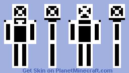 Black white Man Minecraft Skin