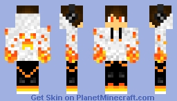 White Fire Boy Minecraft Skin