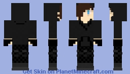 Black Hoodie, Hood Up Minecraft Skin