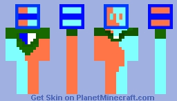 Ice Fire Man With Survey Corps Robe ! Minecraft Skin