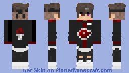 Anime boy with akatsuki jacket Minecraft Skin