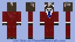 Cow In Red Tux Minecraft Skin