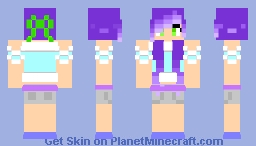 burple haired girl Minecraft Skin