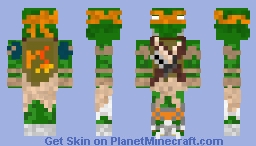 Mikey ninja turtles Minecraft Skin
