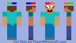 Cartoon Steve Minecraft Skin